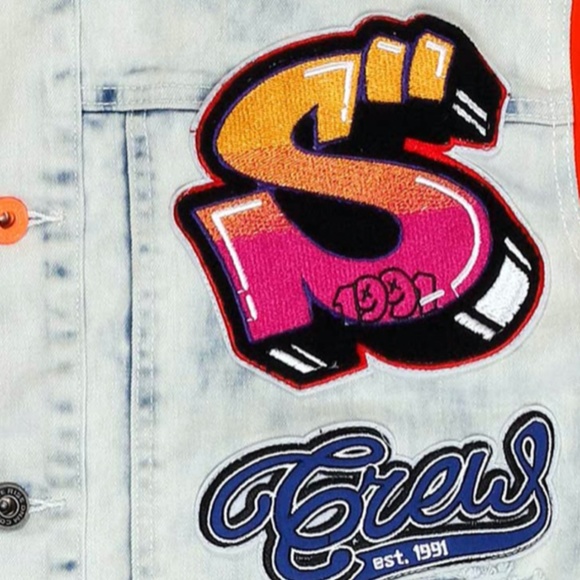 Smoke Rise | Jackets & Coats | Nwt Smoke Rise Denim And Nylon Graffiti ...